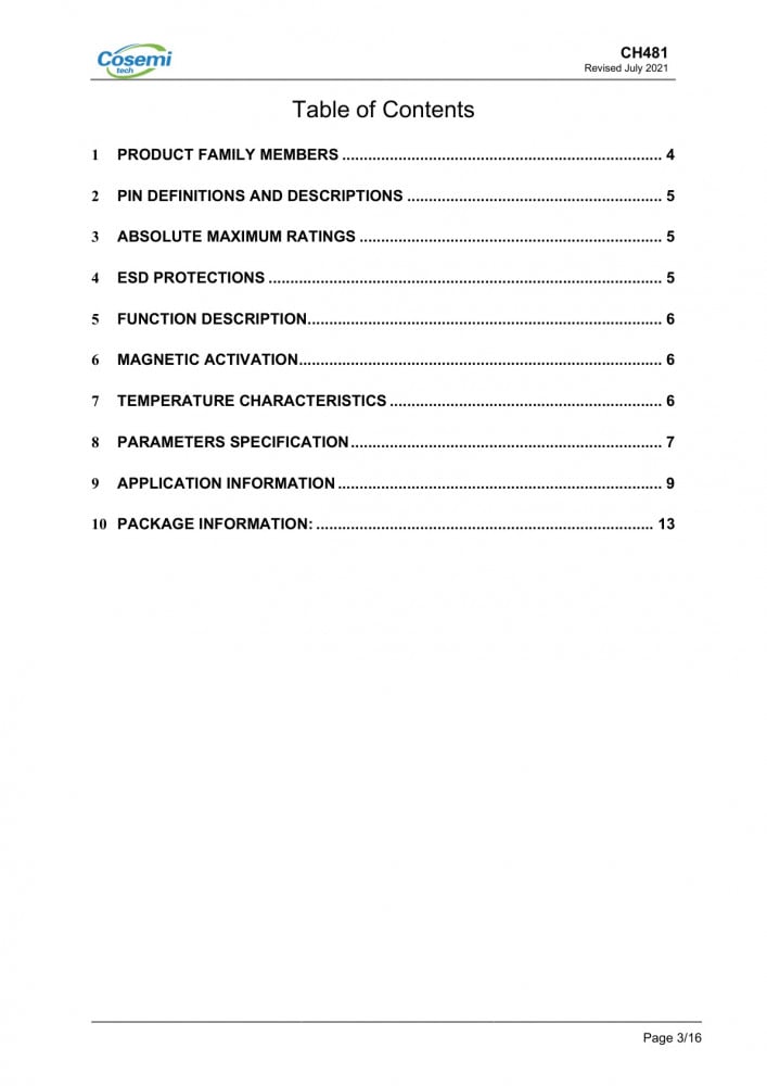 CH481 datasheet page 3