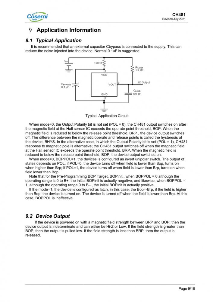 CH481 datasheet page 9