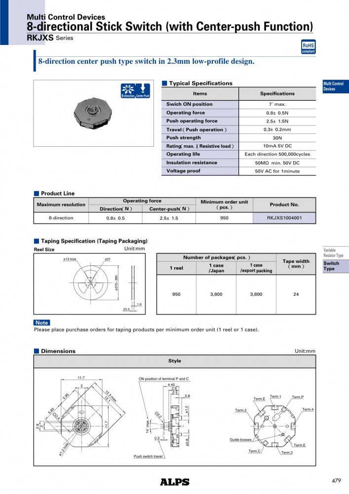 RKJXS1004001 technical document page 1