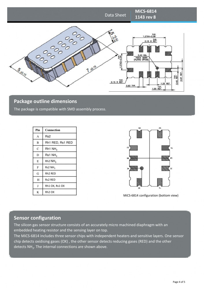 MICS-6814 datasheet page 4