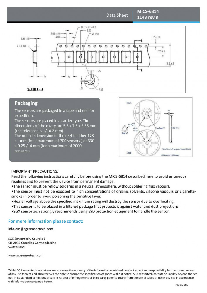MICS-6814 datasheet page 5