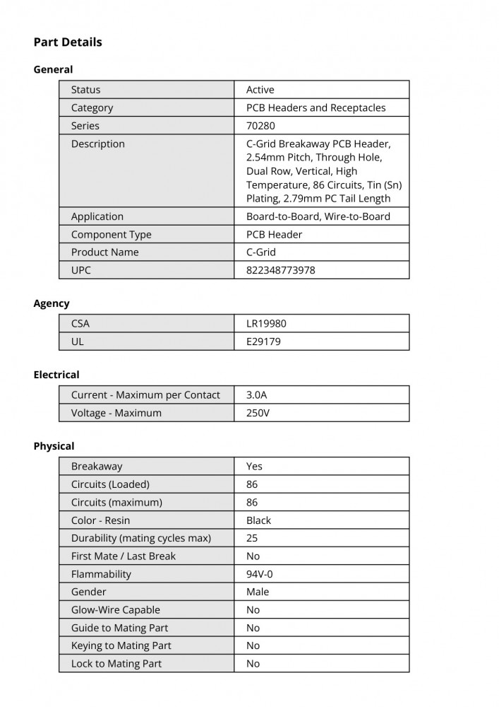 Technical document page 2 for product 702800471