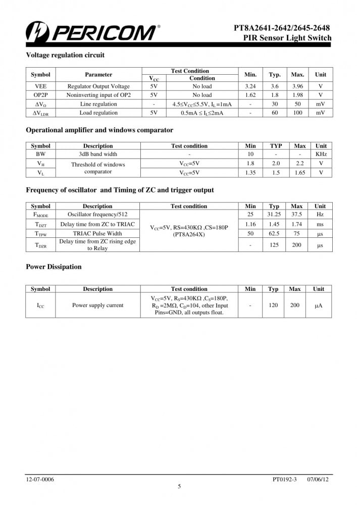 PT8A2648WEX datasheet page 5