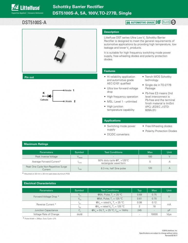 DST5100S-A datasheet page 1