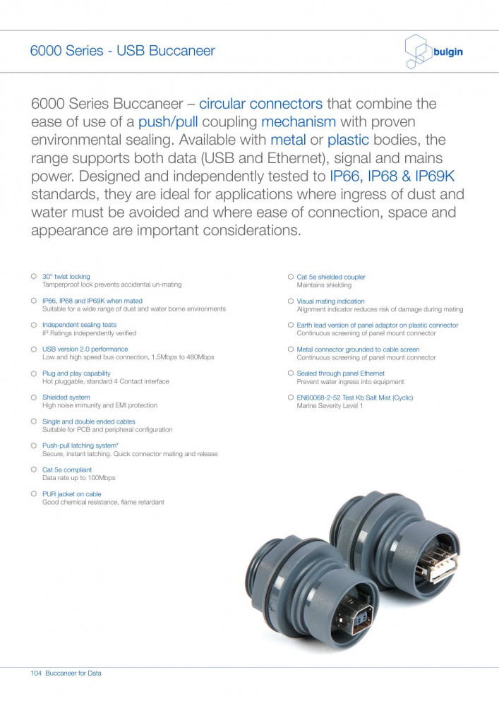 Bulgin technical document page 1