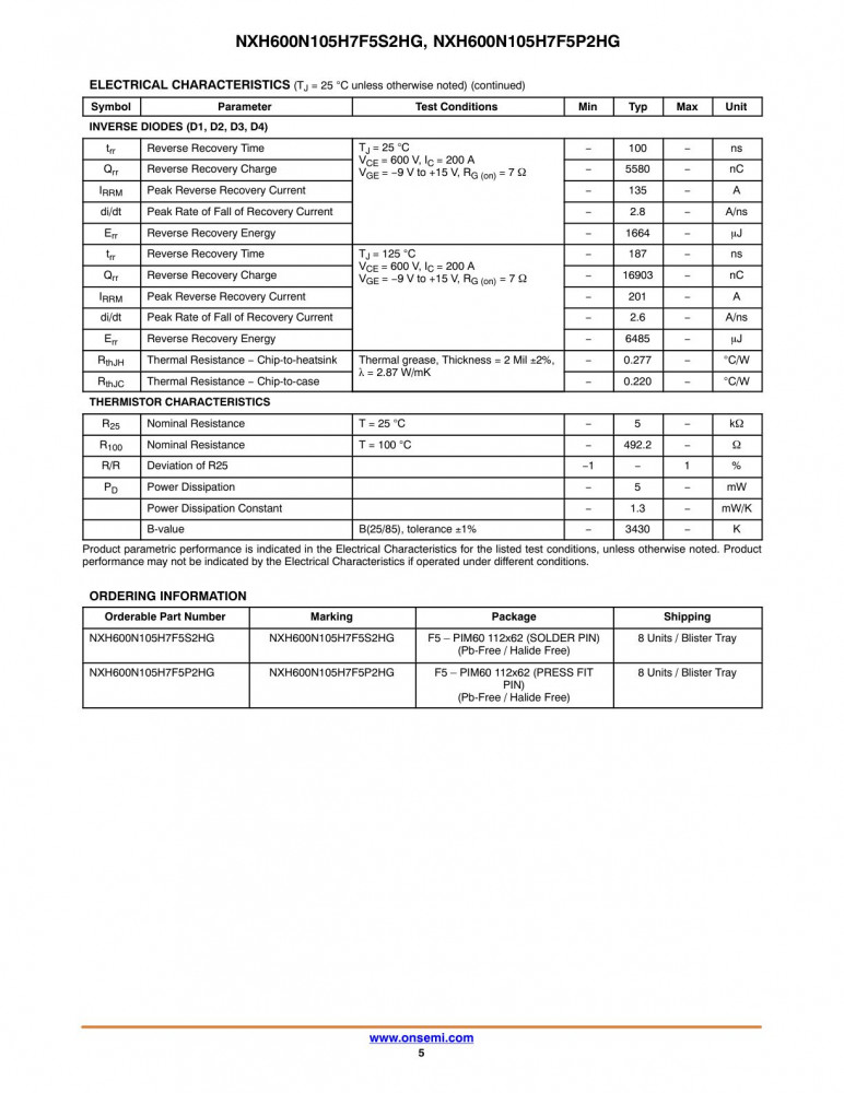 NXH600N105H7F5P2HG datasheet page 5