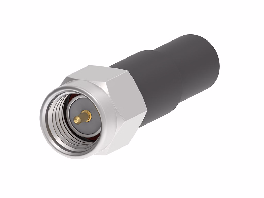 SMA Jack, Right-Angle, PCB Receptacle, Through Hole, Brass Body, Nickel (Ni) Plated, One Piece Per Bag, 50 Ohms