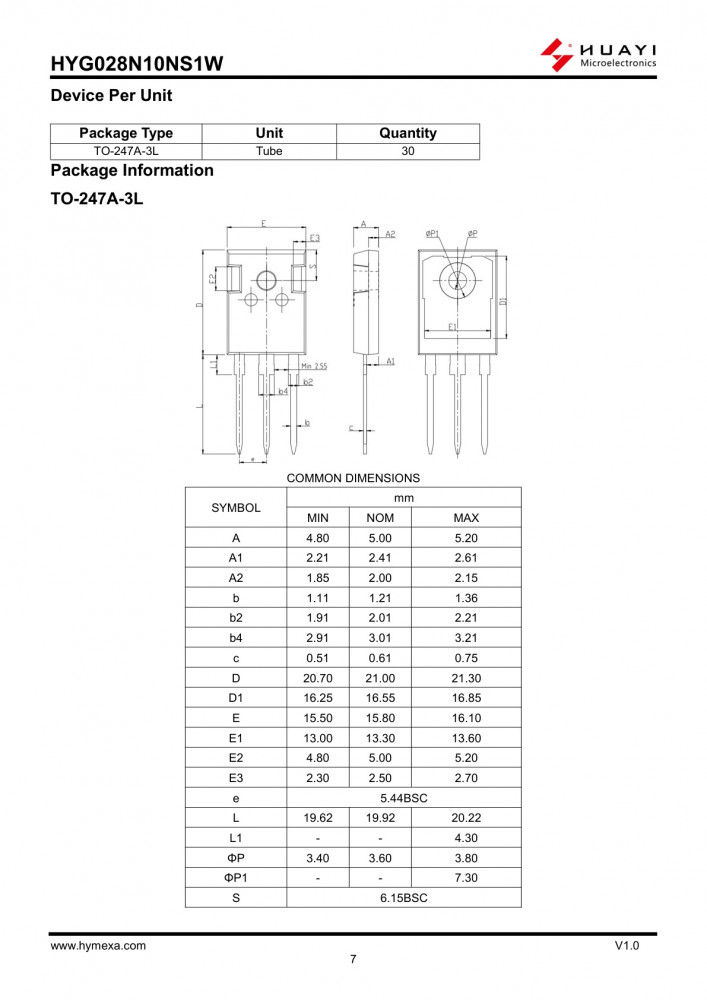 HYG028N10NS1W datasheet page 7