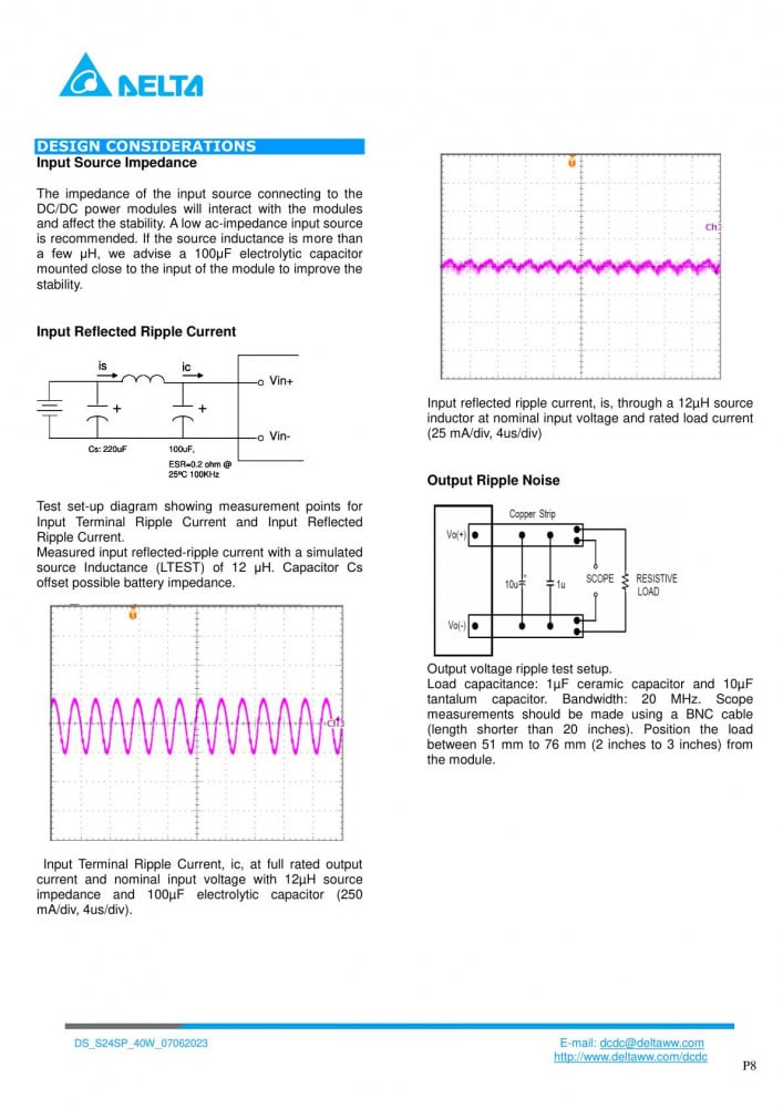 DELTA S24SP05008PDFH datasheet page 8