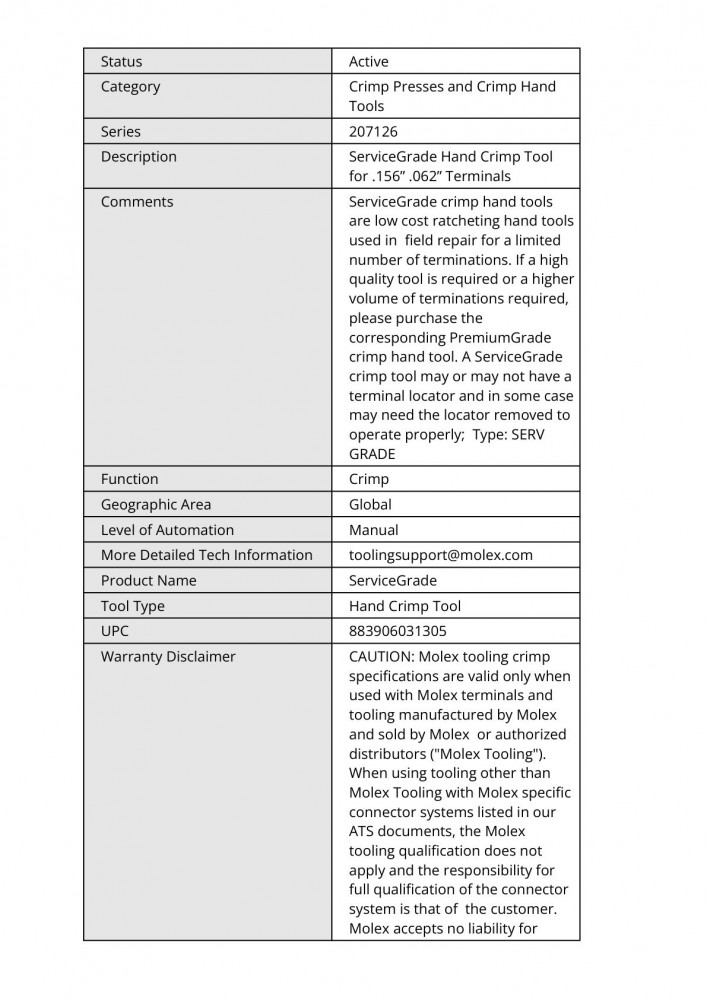 Product document image 2 for MOLEX 640160205