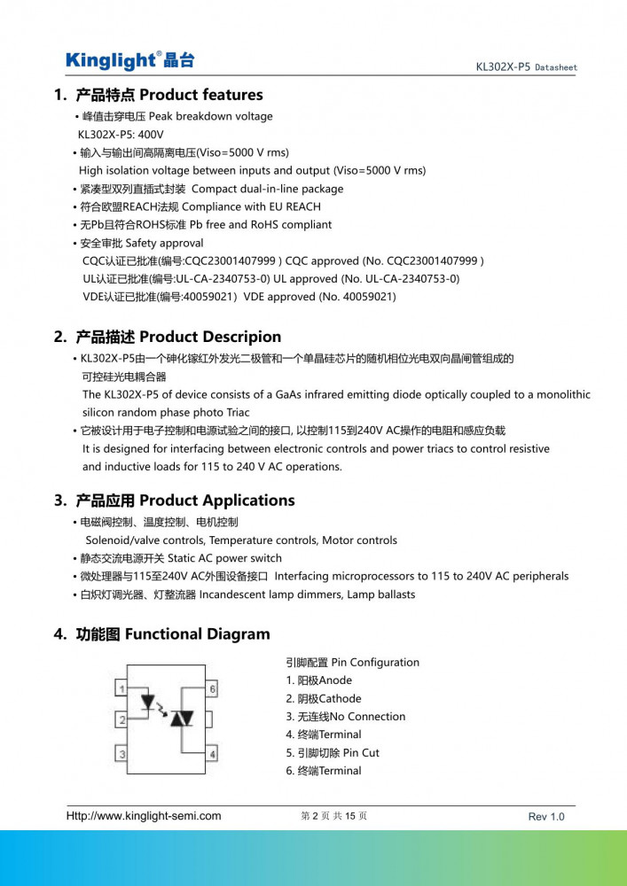 KL3021S1-TA-P5-AW datasheet page 2