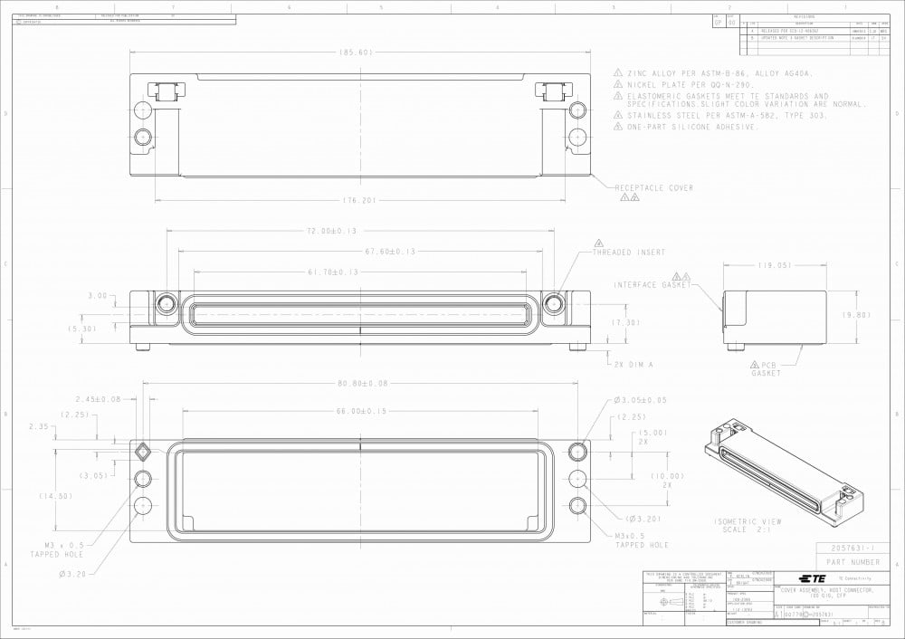 TE Connectivity 2057631-1 technical document preview