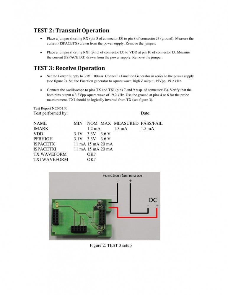 NCN5150SOICGEVB test procedure page 2