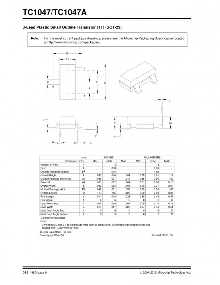TC1047 datasheet page 6