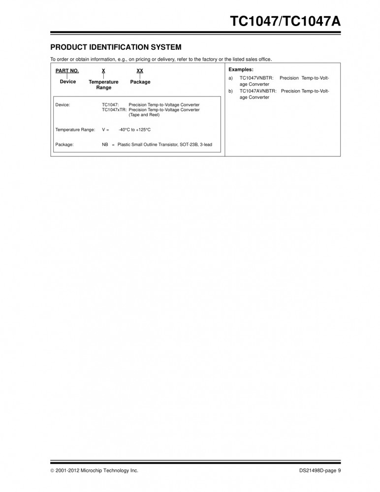 TC1047 datasheet page 9
