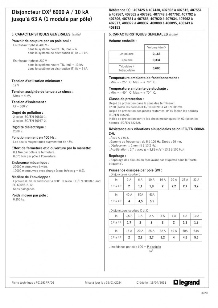 Legrand DX³ technical document, page 3