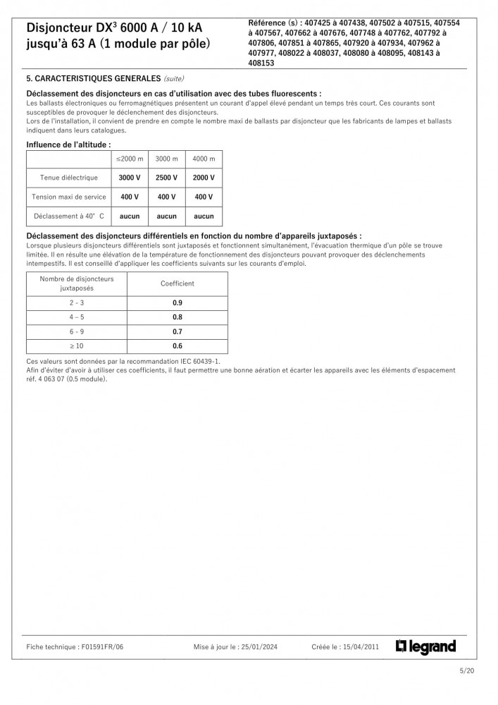 Legrand DX³ technical document, page 5