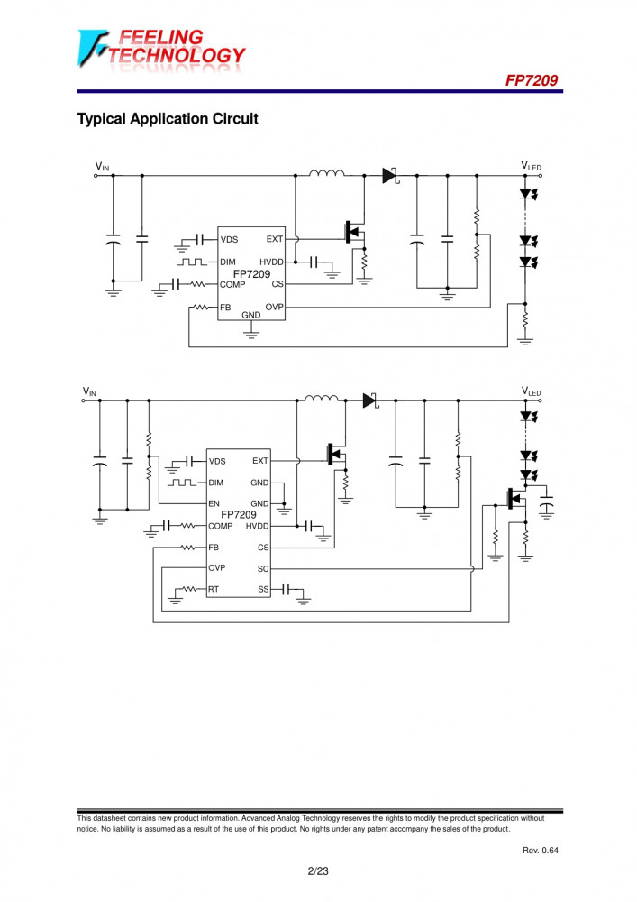 FP7209 datasheet page 2