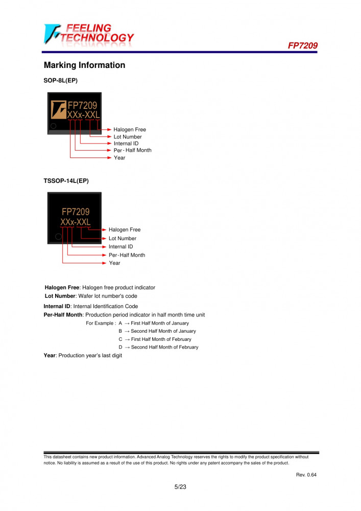 FP7209 datasheet page 5