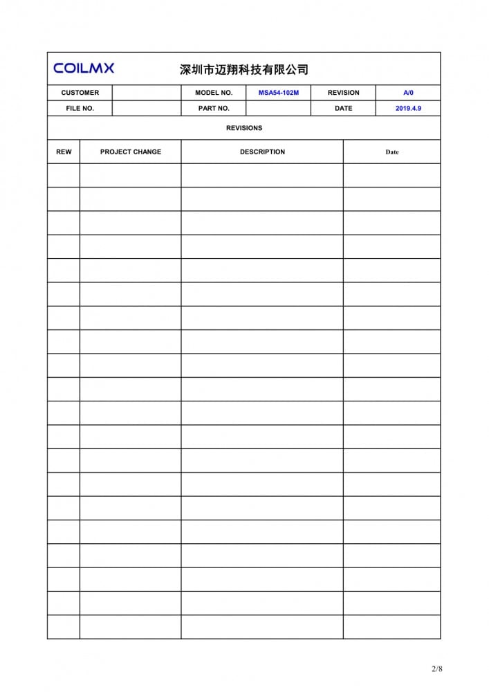 MSA54-102M specification page 2