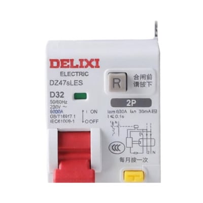 Delixi Electric DZ47SLEN2D32 Miniature Residual Current Circuit Breaker