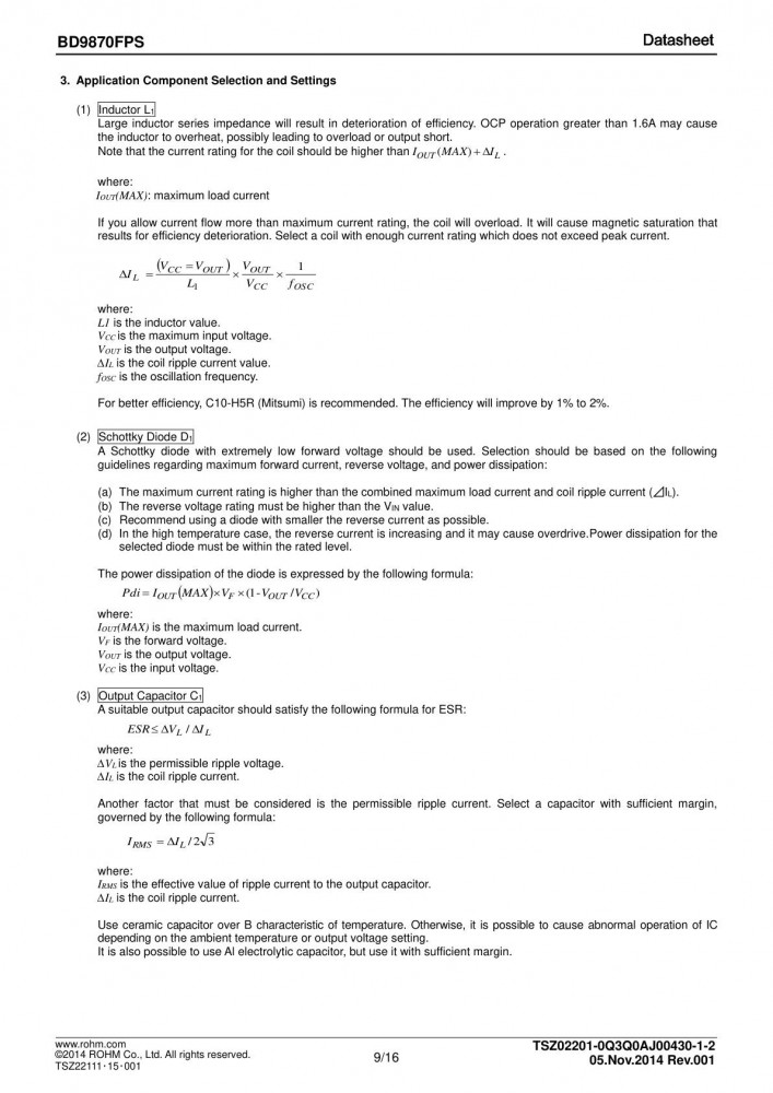 BD9870FPS-E2 technical document page 9