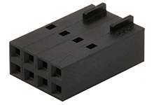 2.54mm Pitch SL Crimp Housing, Dual Row, Version A, Non-polarized, 38 Circuits, Black
