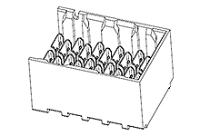 Impel 90 Ohm 6 Pair Orthogonal Direct Right-Angle Header, with Dust Cover, 2.35mm Pitch, Unguided, 12 Columns, 144 Circuits, 5.50mm Pin Length, 4.40mm Max Board Thickness