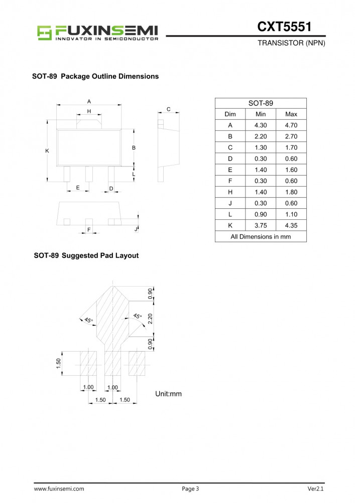 CXT5551 datasheet page 3