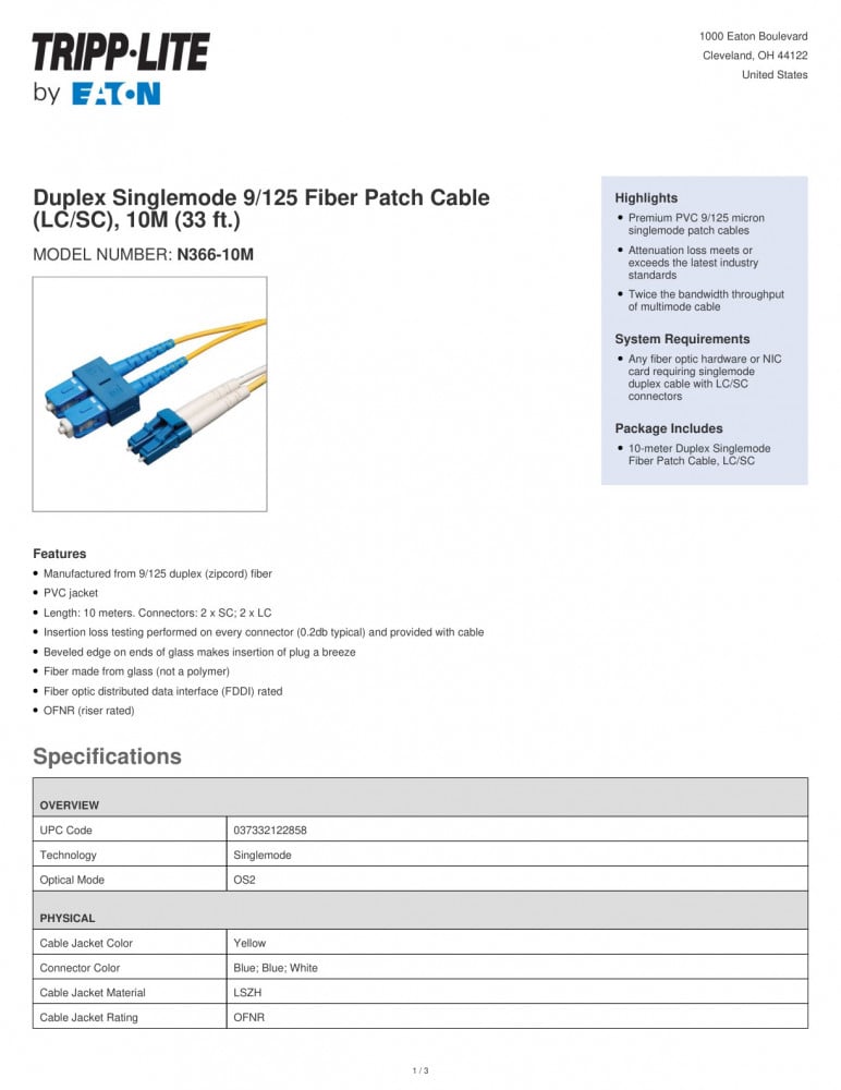 N366-10M technical document page 1