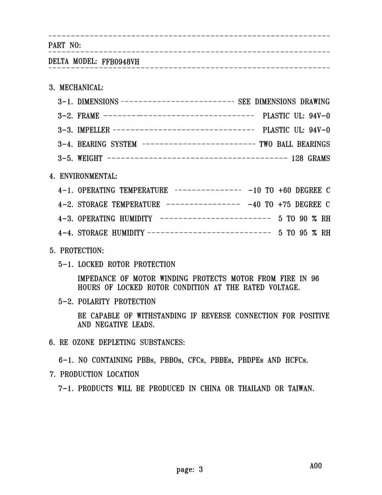 FFB0948VH performance curve page