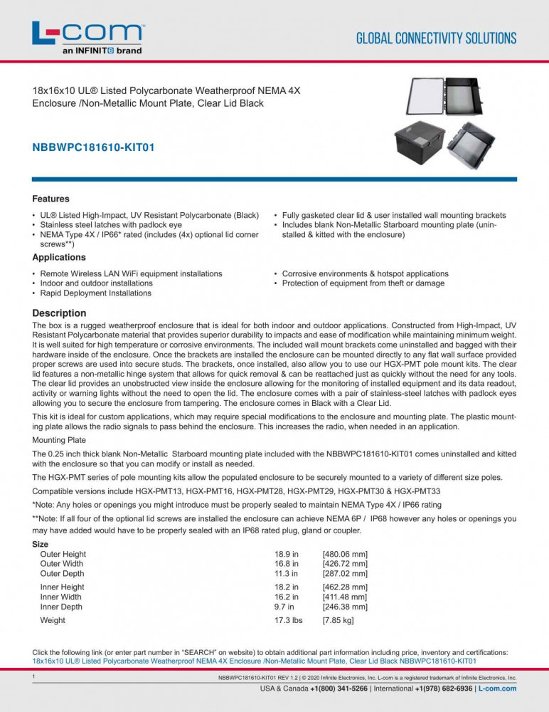 NBBWPC181610-KIT01 technical document page 1