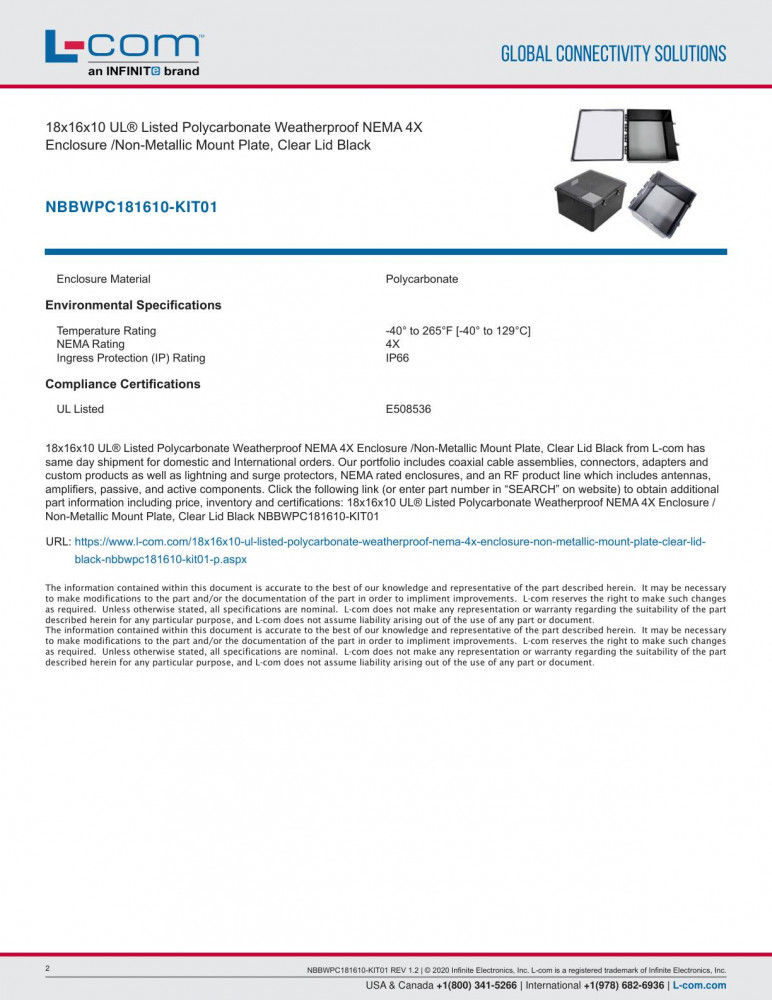 NBBWPC181610-KIT01 technical document page 2