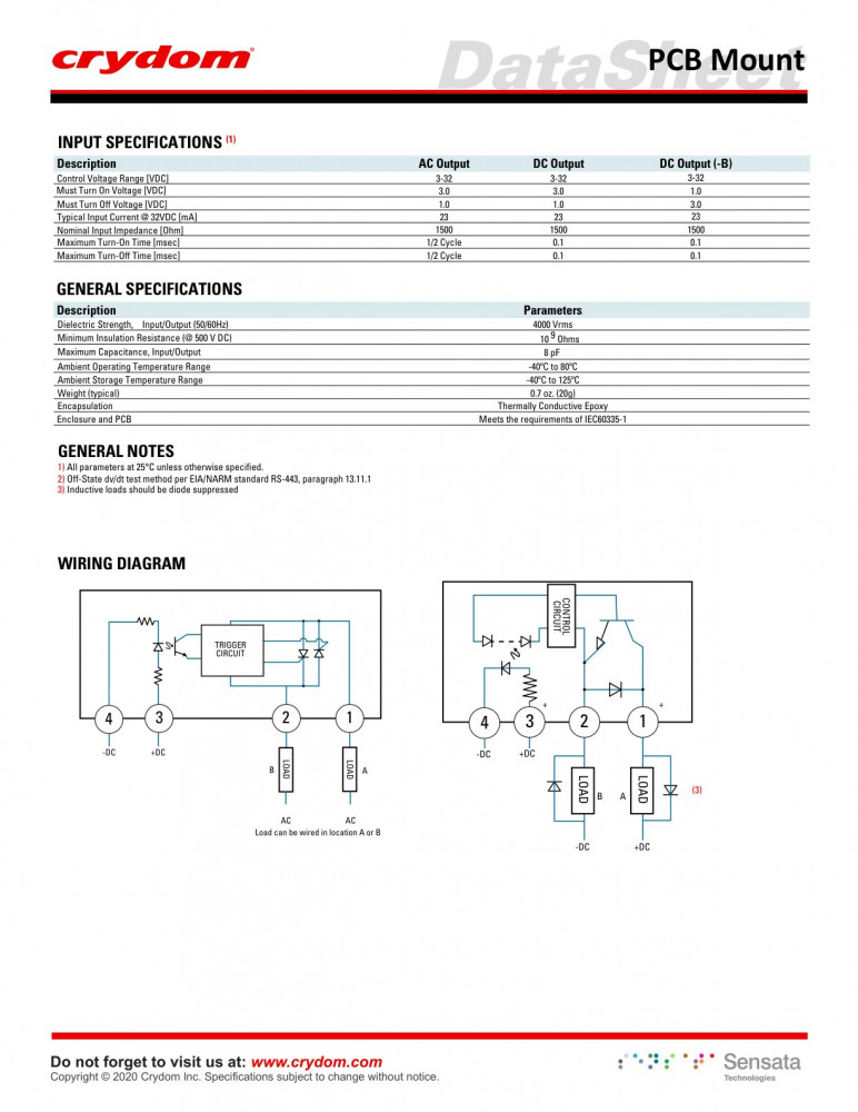 Sensata MP Series datasheet page 2