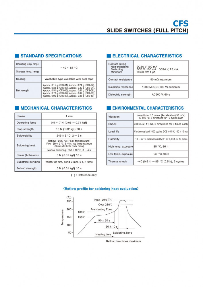 Nidec CFS series datasheet page 3