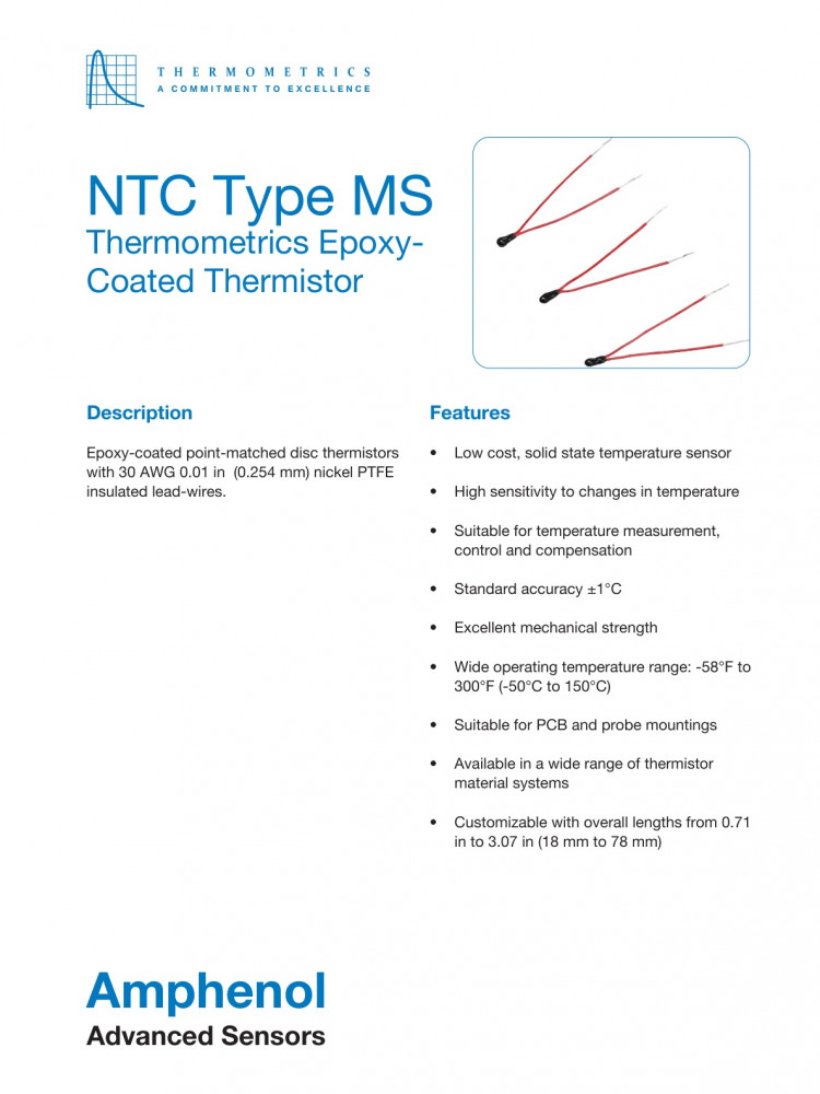 Amphenol RL0503-2890-95-MS technical document page 1