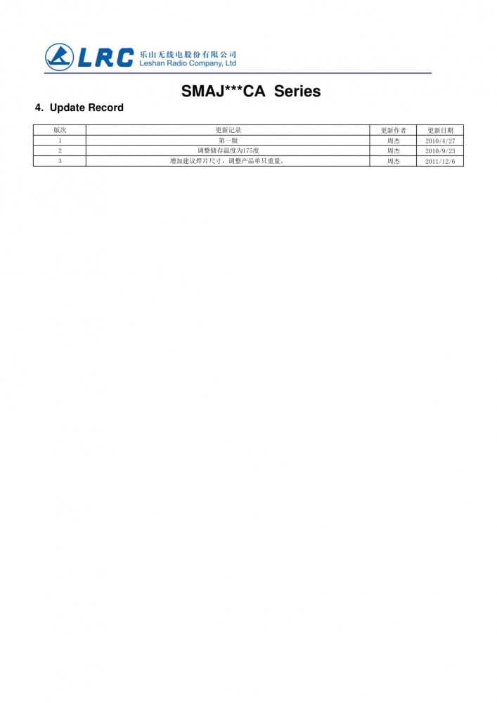 SMAJ series datasheet page 5 preview