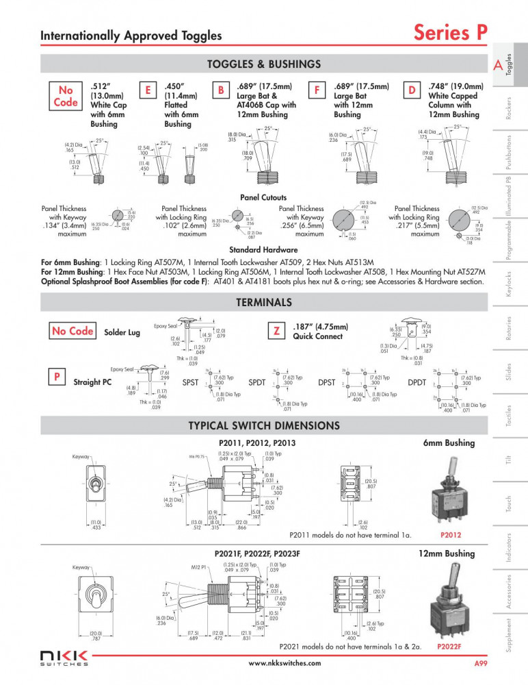 P20 toggle switch technical document, page 4