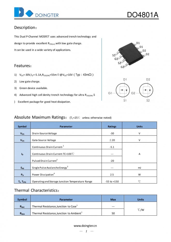 DO4801A datasheet page 1