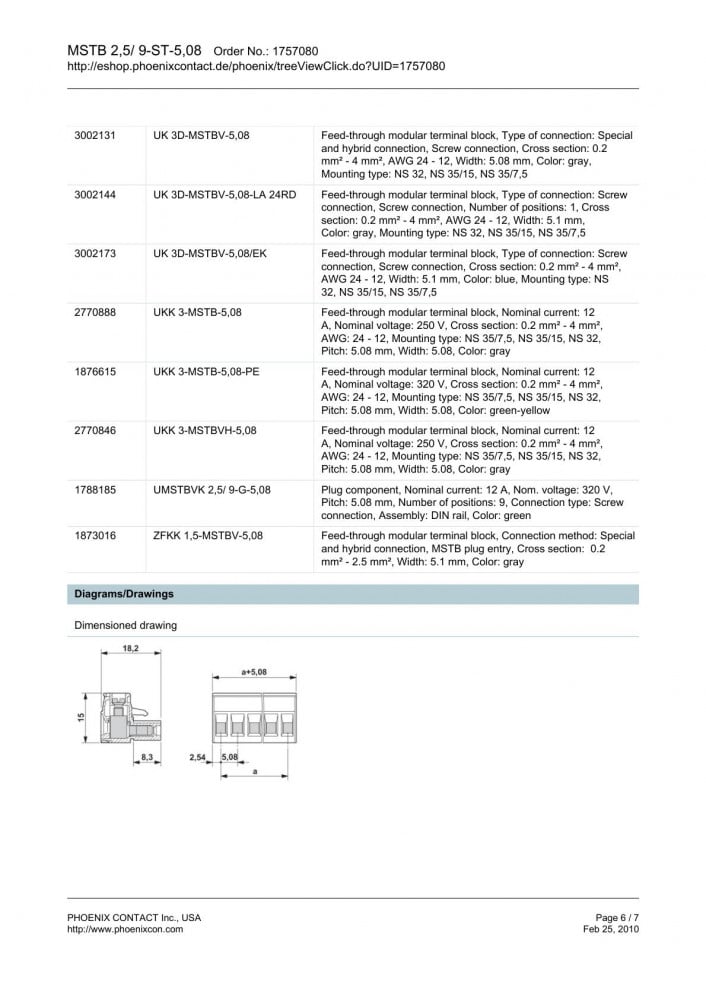 Phoenix Contact 1757080 technical document page 6