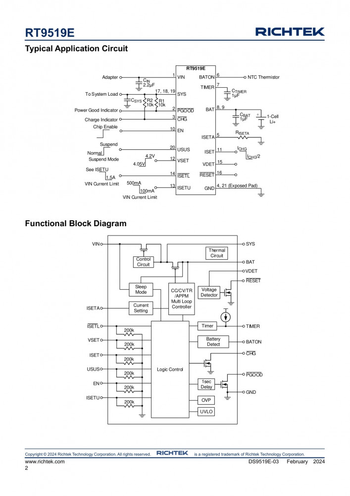 RT9519E datasheet page 2