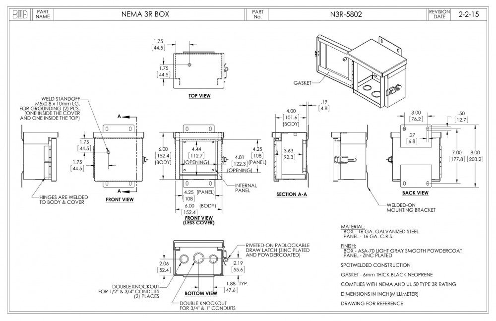 N3R-5802 product drawing reference