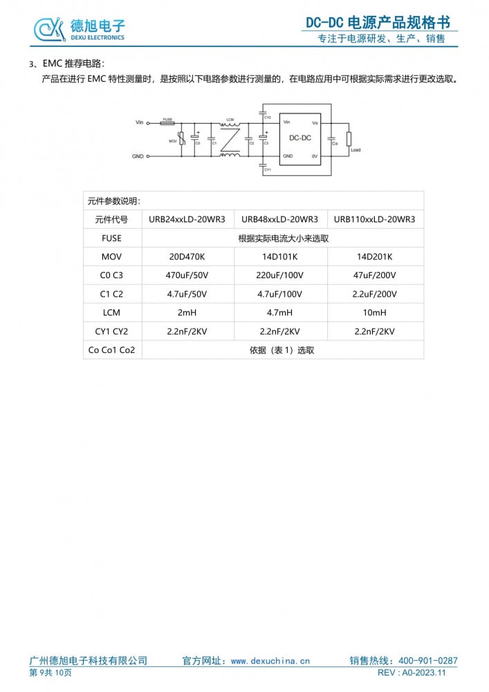 URB2405LD-20WR3 datasheet page 9