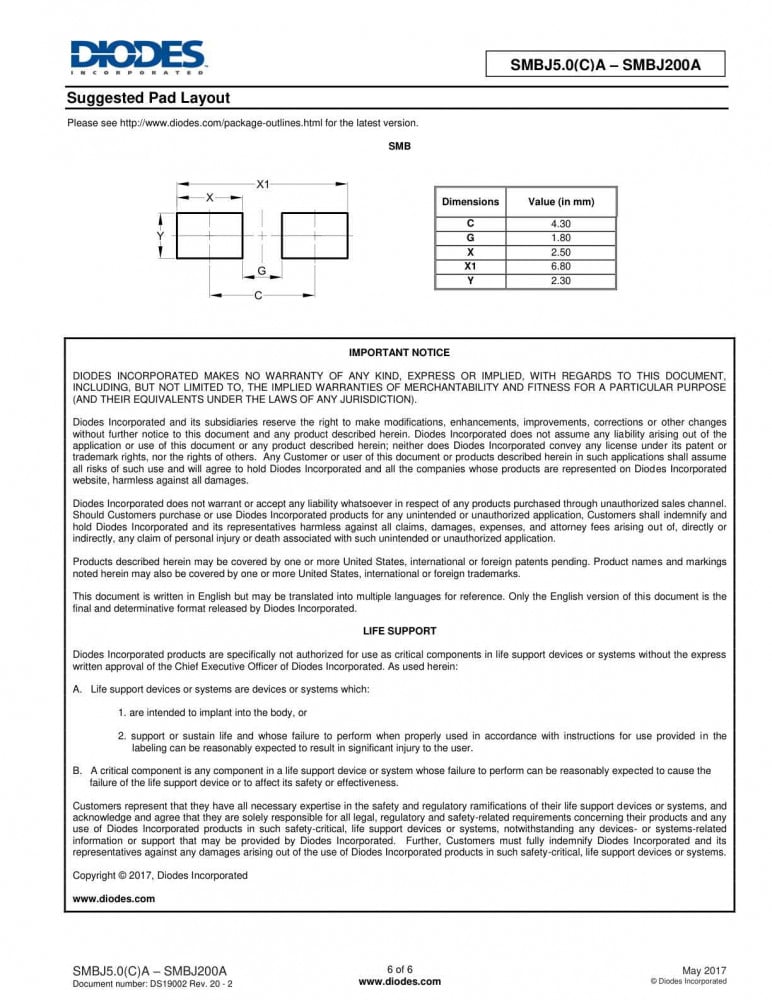 SMBJ18CA-13-F datasheet page 6
