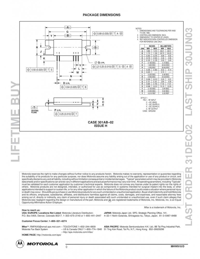 MHW910 datasheet page 4