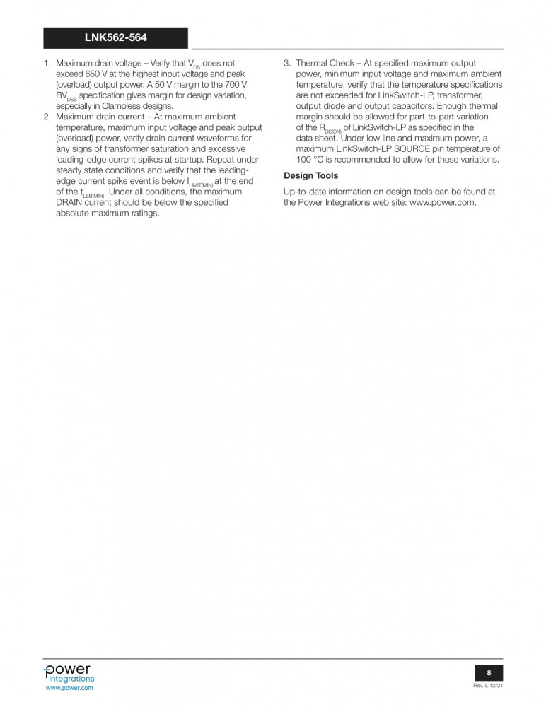 LNK563GN-TL datasheet page 8