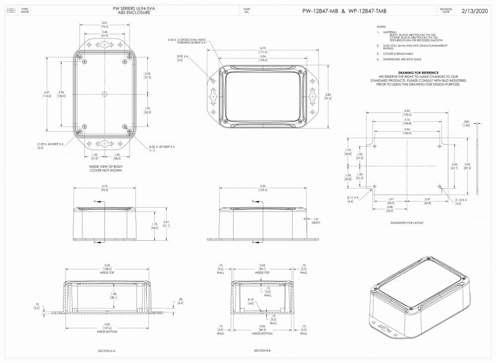 PW-12847-MB product drawing reference