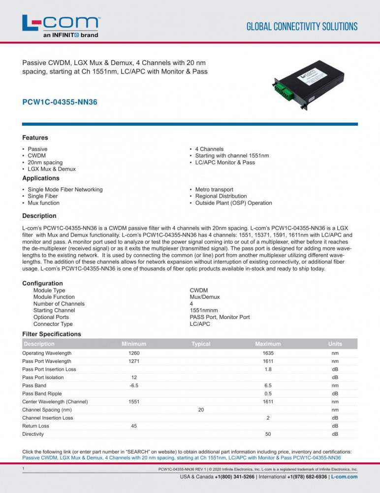 PCW1C-04355-NN36 product document page 1