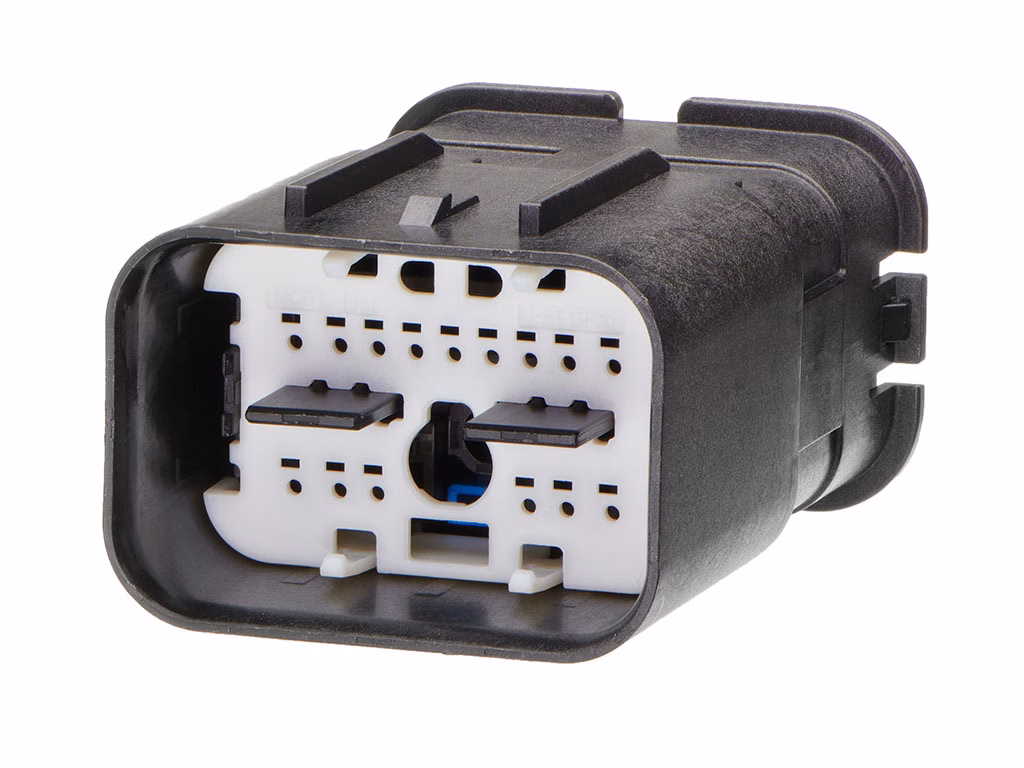 MX-DaSH Mat-Sealed Male Connector Assembly, Dual Row, 15+1 Circuits, Keying Option A, Black for sale
