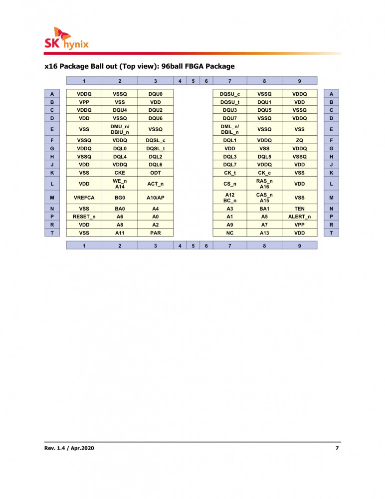 H5AN8G6NDJR-XNC datasheet page 6